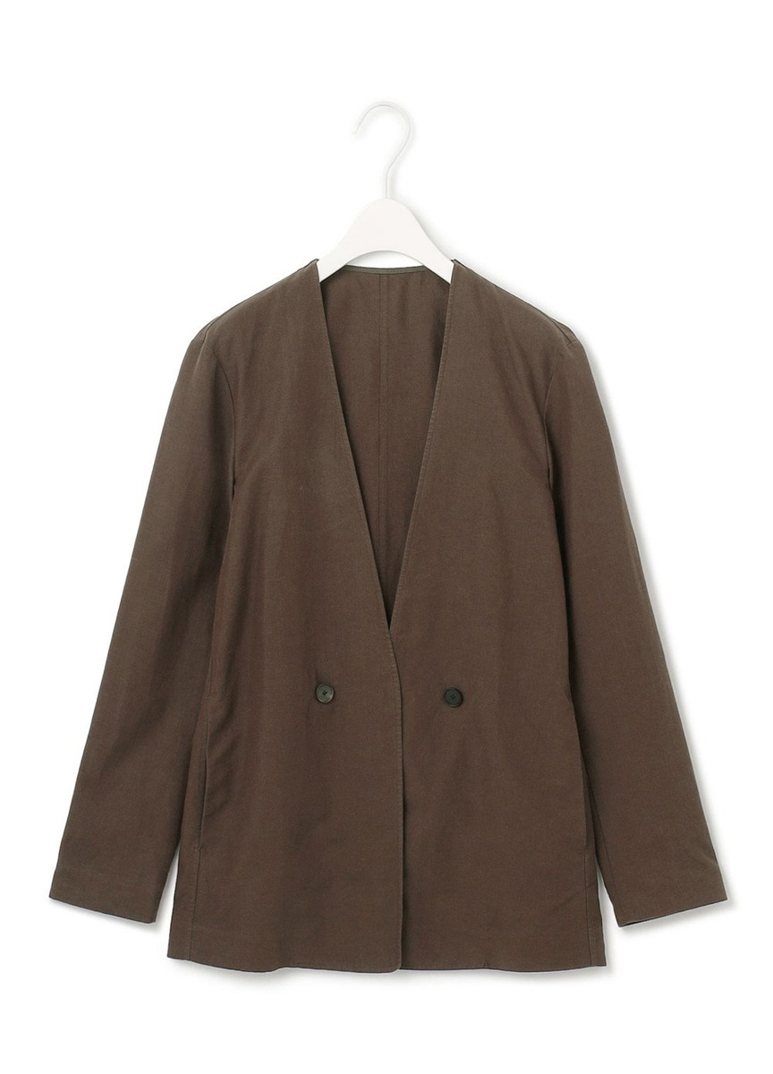 UNLEASH混亞麻無領西裝外套 - belonging